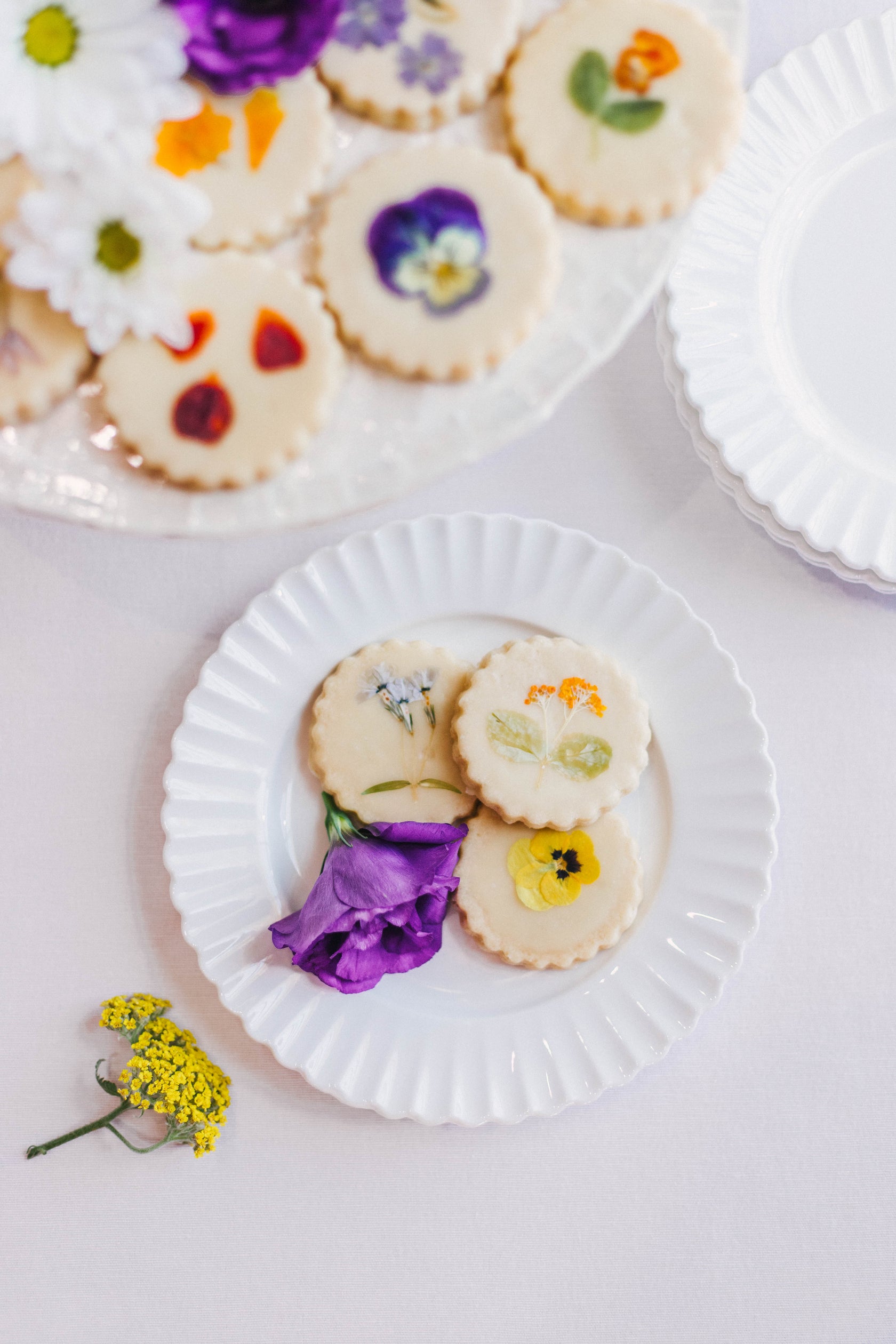 Edible Flower Shortbread Cookies | Sweet Botanical Bakes