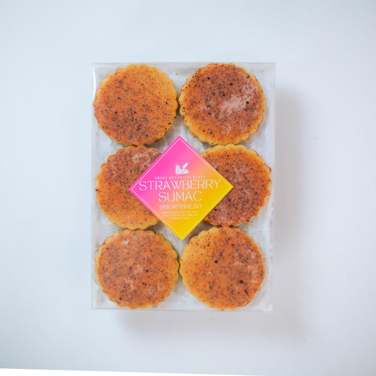 Strawberry Sumac Shortbread Cookies | Sweet Botanical Bakes